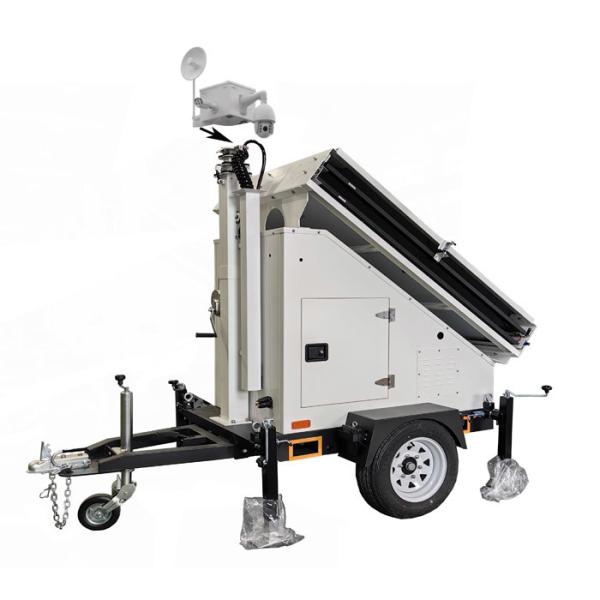 Quality Video Monitoring Service Mobile Security Trailers With 3*400w Solar Panels Hd Cameras for sale