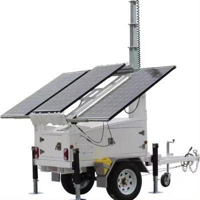 China Security System Hybrid Solar Light Tower CCTV Camera Trailer Price for sale