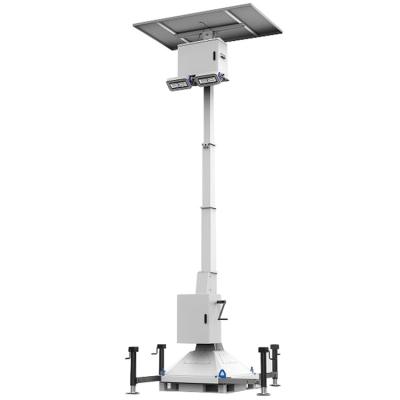 China Mobile Solar Light Tower Temportary Lighting Tower  2*50W LED For Street Lighting for sale