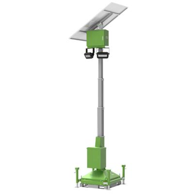 중국 이동 태양광 조명탑 임시 조명탑 2*50W LED 거리 조명용 판매용