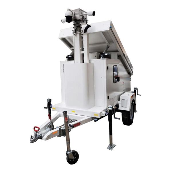 Quality Solar CCTV Tower Solar Camera Trailer With 7m Electric Mast For Outdoor Security for sale
