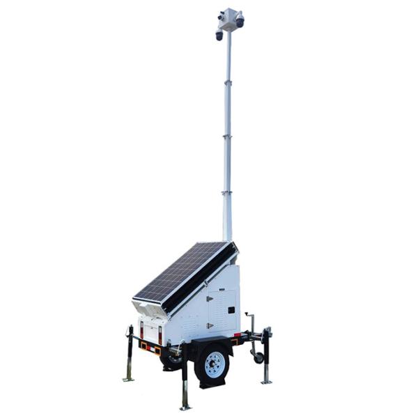 Quality Mobile Surveillance Trailer Monocrystalline silicon Solar panel for Park monitoring for sale