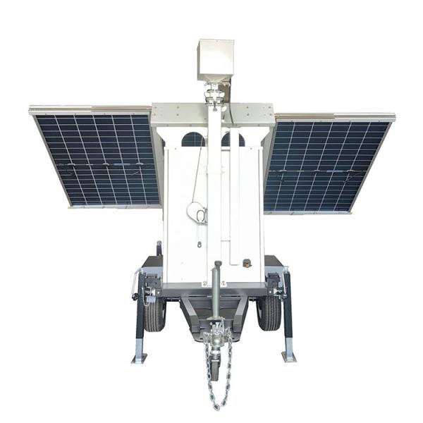 Quality Portable Solar Panel System Security 5G High Definition Camera Cctv Trailer For Yard Monitoring for sale