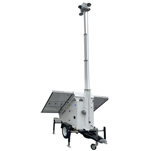 Quality Cctv Camera Security Trailer With 3*400W Solar Panels For Temporary Construction Site for sale