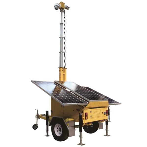 Quality Cctv Camera Security Trailer With 3*400W Solar Panels For Temporary Construction for sale