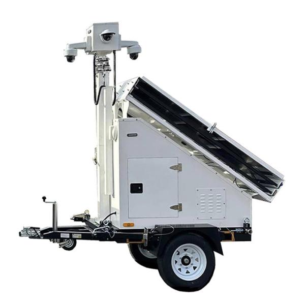 Quality Cctv Camera Security Trailer With 3*400W Solar Panels For Temporary Construction for sale