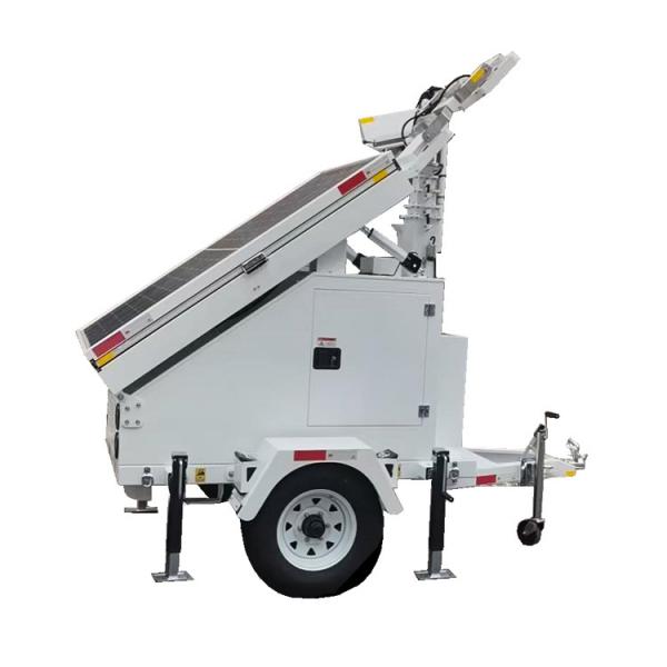 Quality Solar Power Trailer CCTV Camera Trailer With 3*400W Solar Panels For Public for sale