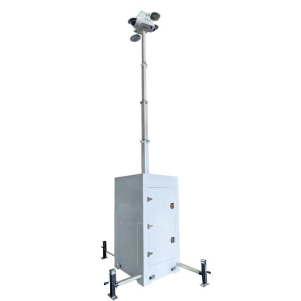 Facile distribuzione di torri di sorveglianza CCTV mobili compatte per il monitoraggio dei lavori di costruzione stradale