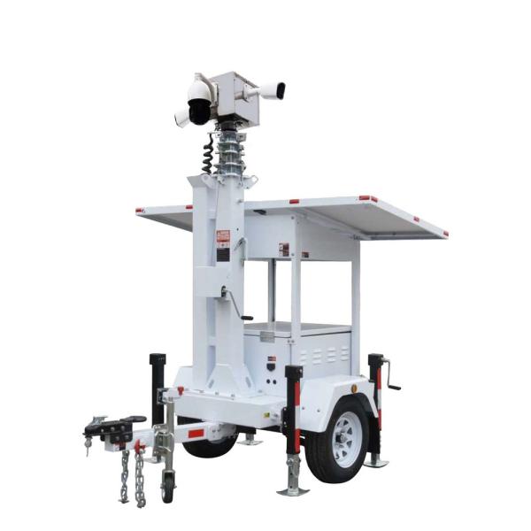 Quality Remote Monitoring Portable Solar Powered Surveillance 4G 5G Camera Trailer For for sale