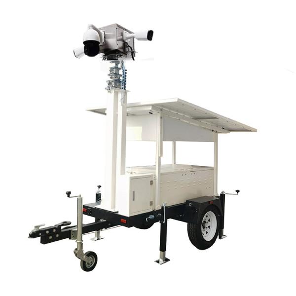 Quality Independent Power Supply Solar Powered Security Camera Trailer For Port Monitoring for sale