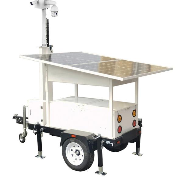Quality Independent Power Supply Solar Powered Security Camera Trailer For Port for sale