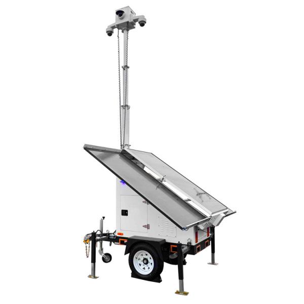 Quality Solar Camera Trailer With 3*400W Solar Panels For Parking Lot Monitoring for sale