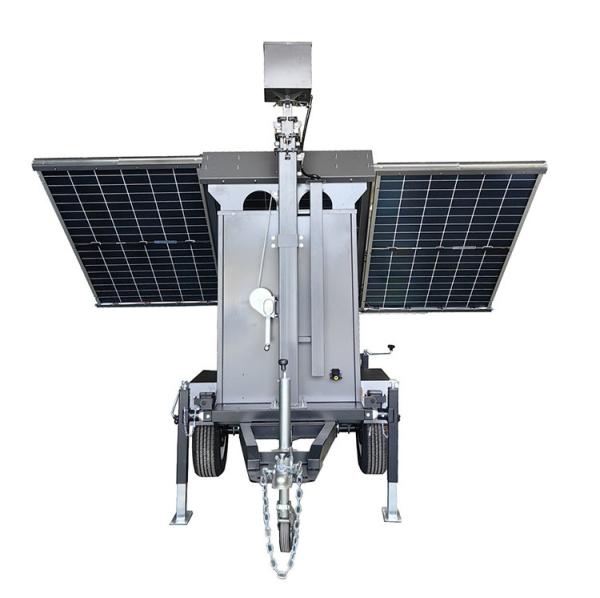 Quality US Standard Portable Solar Power Camera Trailers Gel Battery For Business Center Monitoring for sale