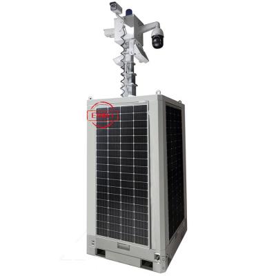 Chine Déploiement rapide de l'énergie solaire Tour de vidéosurveillance mobile pour la surveillance des chantiers de construction à vendre