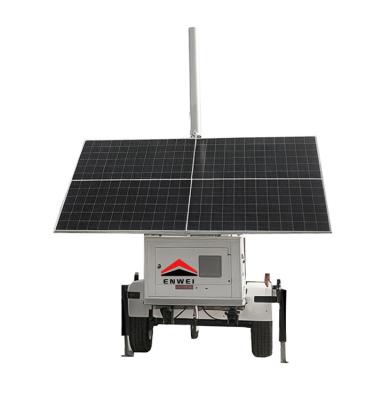 Cina Rimorchio mobile di sicurezza solare con albero manuale da 6 m per il monitoraggio di eventi pubblici in vendita