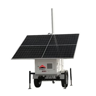 Cina Rimorchio mobile di sicurezza solare con albero manuale da 6 m per il monitoraggio di eventi pubblici in vendita