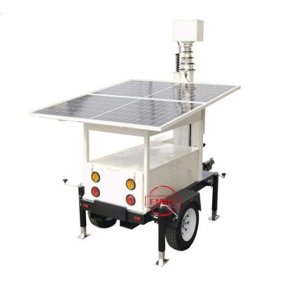 China Trailer di CCTV solare con telecamera 4K per la sicurezza di sorveglianza del cantiere for sale