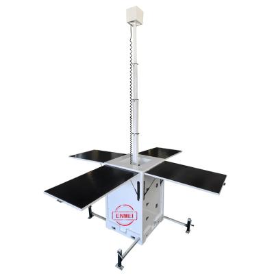 Chine Panneau solaire enduit en poudre galvanisé à froid Unité de surveillance de sécurité mobile pour projets d'ingénierie temporaires à vendre