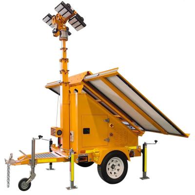 China Security Emergency Lighting Tower Solar LED Light Tower For Building Lighting for sale