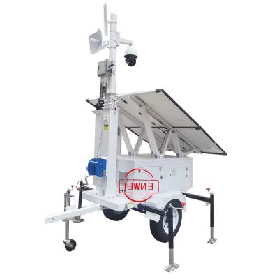 China Trailers di sorveglianza mobili solari Trailers di telecamere di sicurezza per strutture pubbliche for sale