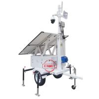 China Solar Security Trailer Solar Mobile Camera Trailer For Construction Site for sale