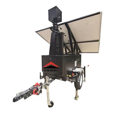 China Black Design Solar Camera Security Trailer With Support Legs For Event Security for sale
