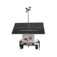 China Solar Security Surveillance Trailer With 4K Cameras For Temporary Engineering Security for sale