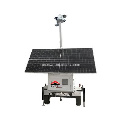 China Rimorchio di sorveglianza solare con telecamere 4K per la sicurezza temporanea in ingegneria for sale