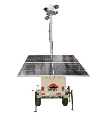 China Energy Independence Solar Energy Camera Cctv Trailer For Industrial Park Monitoring for sale