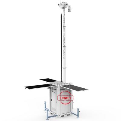 China Solar Power Tower Rapid Deployment Mobile CCTV Tower For Temporary Construction Site for sale