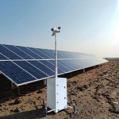 China CCTV Surveillance Camera Tower Portable Surveillance Cube For Construction Site Monitoring for sale