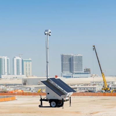 Solar Surveillance Trailer met 3*400W Zonnepanelen voor Sitebewaking