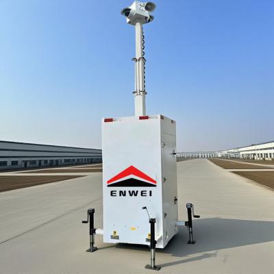 High Mobility 5G Camera CCTV Security Tower For Factory Monitoring