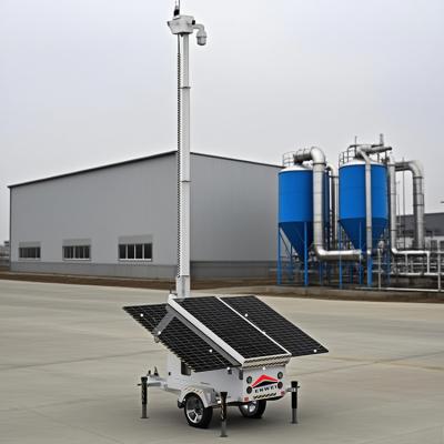 China Weather-Resistant Design Solar Powered Camera 5G Video Security Trailer For large-scale factories Monitoring for sale