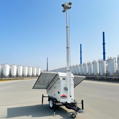 China Weather-Resistant Design Solar Powered Camera 5G Video Security Trailer For large-scale factories Monitoring for sale