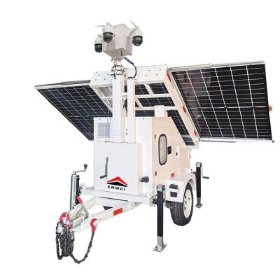 China Quick Use Solar Powered Panels Camera Security Trailer For Construction Site Monitoring for sale