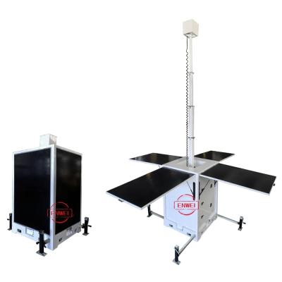 China Weatherproof Solar Mobile CCTV Tower With PTZ Camera For Farm Security for sale