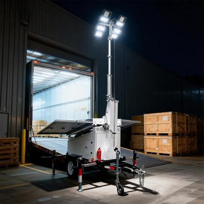 China Solar Lighting Trailer Mobile LED Light Trailer For Outdoor Job Sites Lighting for sale