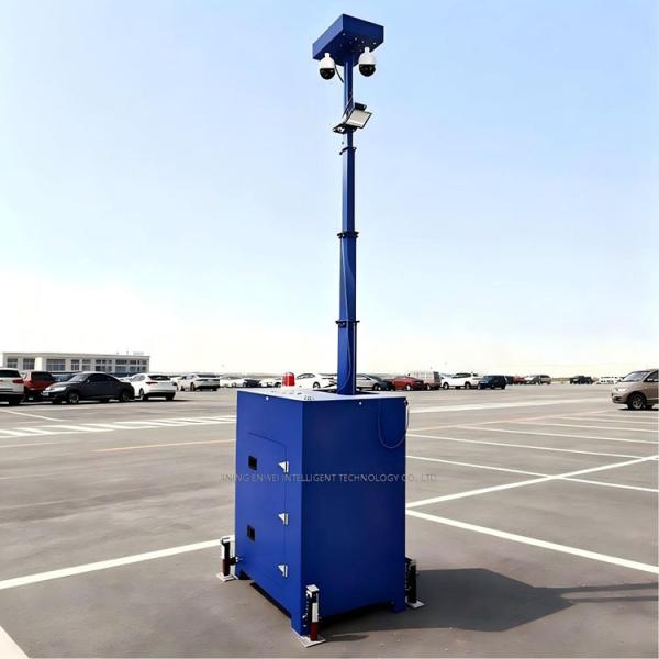 Quality Cube Mobile Surveillance Tower Rapid-Deploy Security System Optional Solar panels for sale