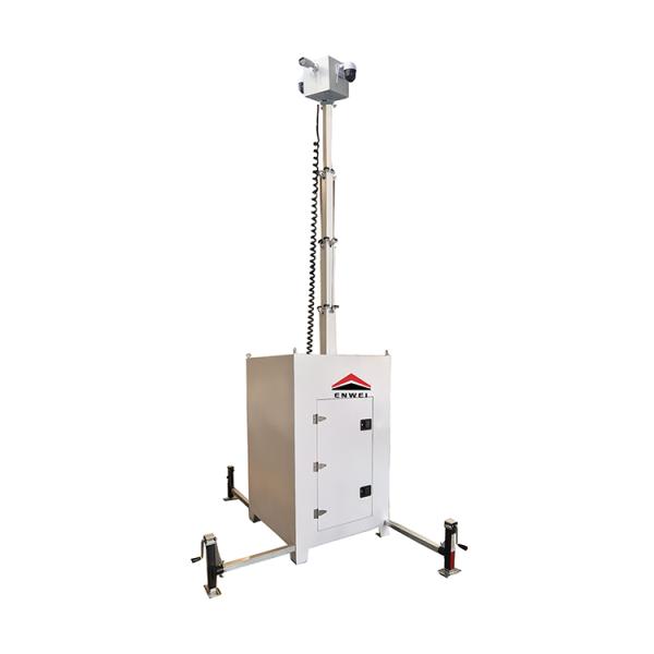 Quality High Flexibility Portable Camera Security Tower Mobile Surveillance Cctv Cuboid For Logistics Park Monitoring for sale