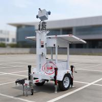 China Customized Weatherproof Mobile Solar Security Trailer Camera System For Warehouse for sale
