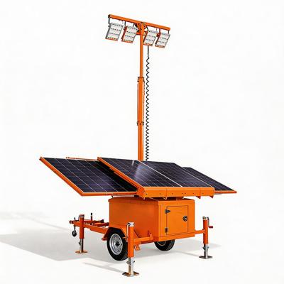 China Industrial Off-Grid Solar Light Trailer Ideal For Rental Contractors CE Certification for sale