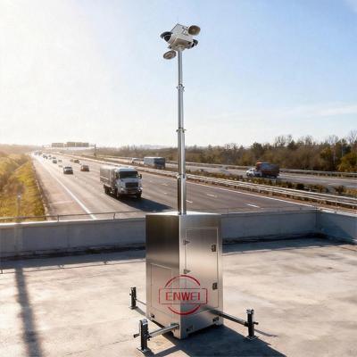 China Rapid Deployment Mobile CCTV Tower CE Certified Waterproof Stainless Steel for sale
