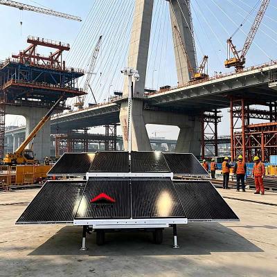 China Portable Solar Camera Trailer MPPT System 7m Mast Outdoor Security for sale