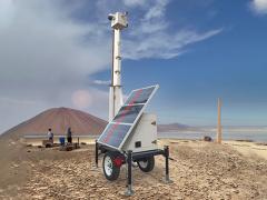 Small Solar Surveillance Trailer With Camera System For Outdoor Sport Events US Standard