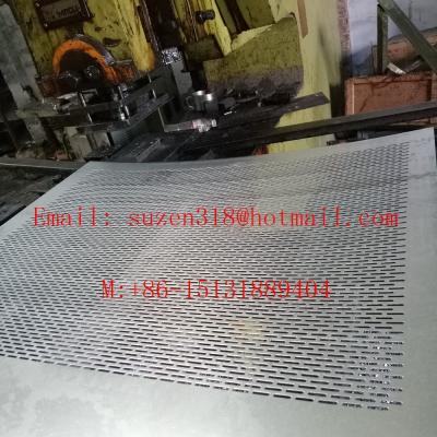 China oval hole perforated aluminum metal sheet pattern / slotted hole type for sale