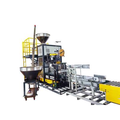 China 25kg Industrial Bag Filling Machine In Robot Palletizing Line Bagging Systems for sale