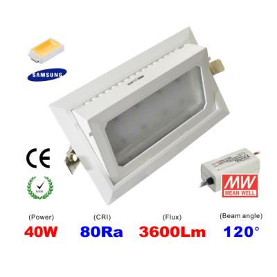 China LED Rectangular rotating downlight for sale