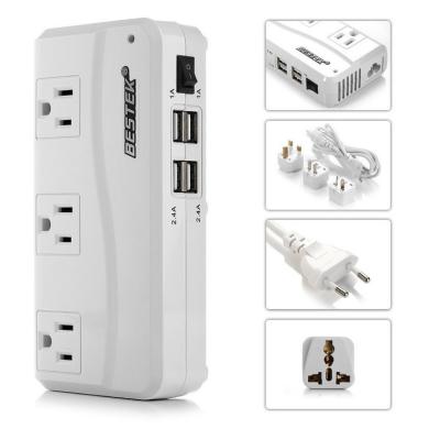 China 200W Travel Power Converter 220V to 110V With 4 ports Smart USB Charger for sale