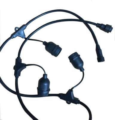 China Waterproof  E27 socket cable string festoon string lights outdoor string lights for sale